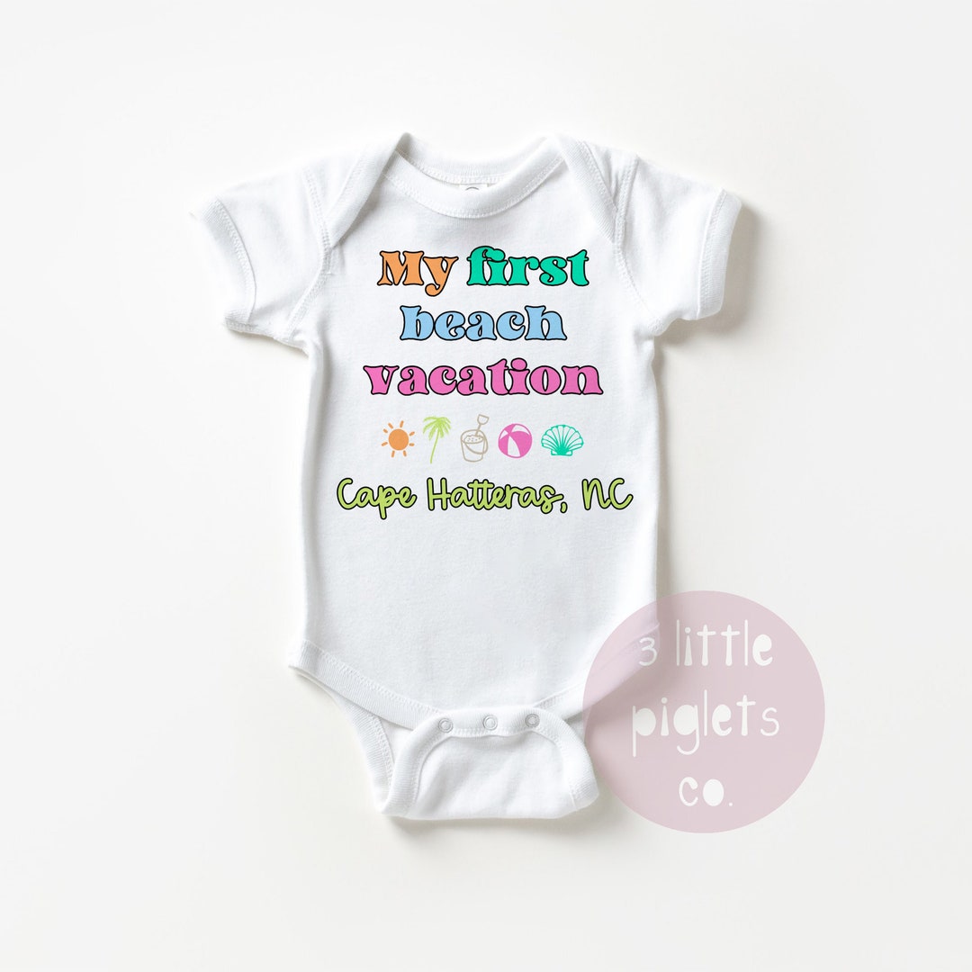 My First Beach Vacation Onesie® Beach Baby Bodysuit - Etsy