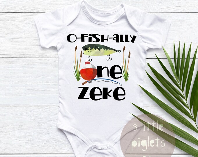 O-fish-ally One Onesie® - Fishing Theme Birthday - 1st Birthday Outfit ...