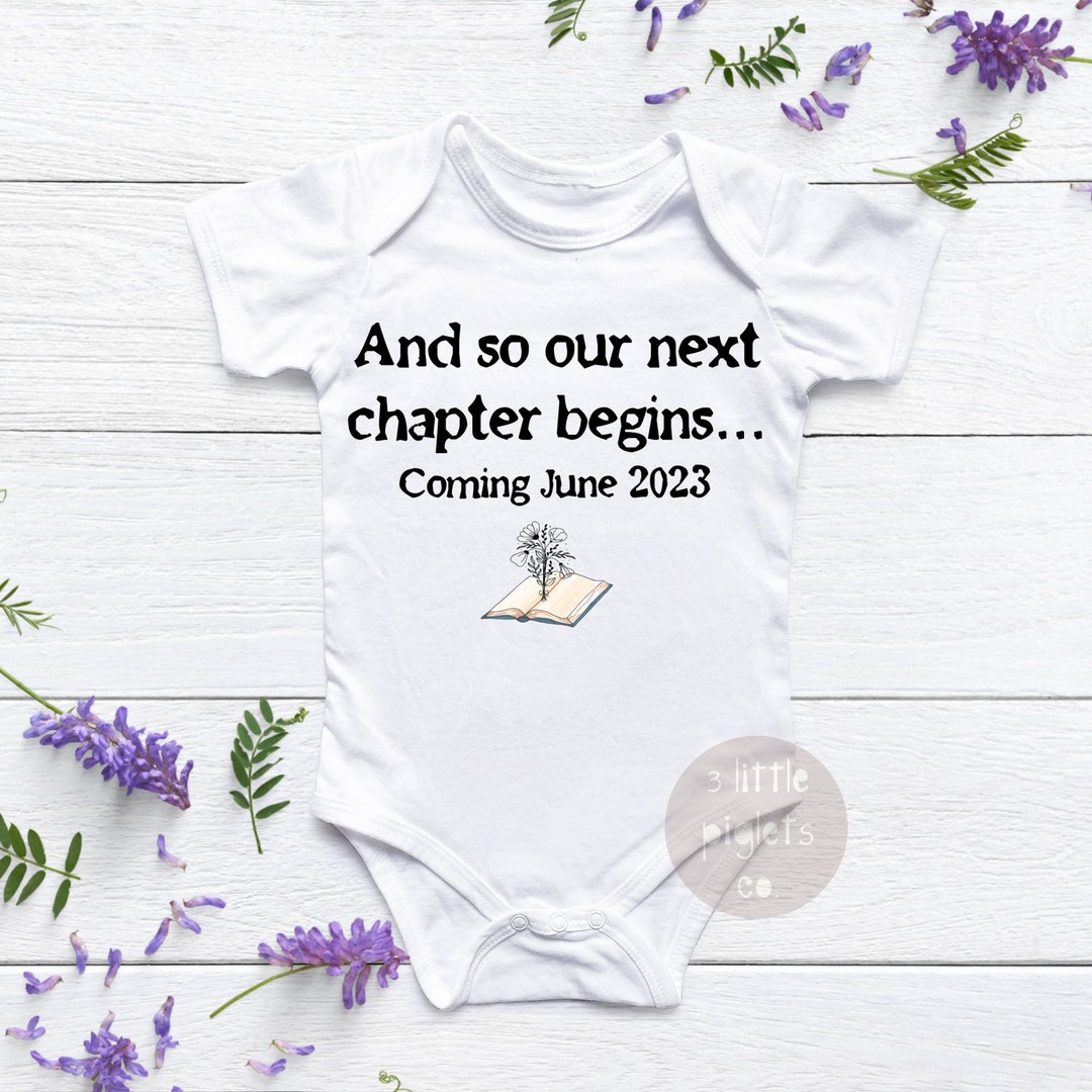 And so Our Next Chapter Begins, Book Lovers Pregnancy Announcement ...