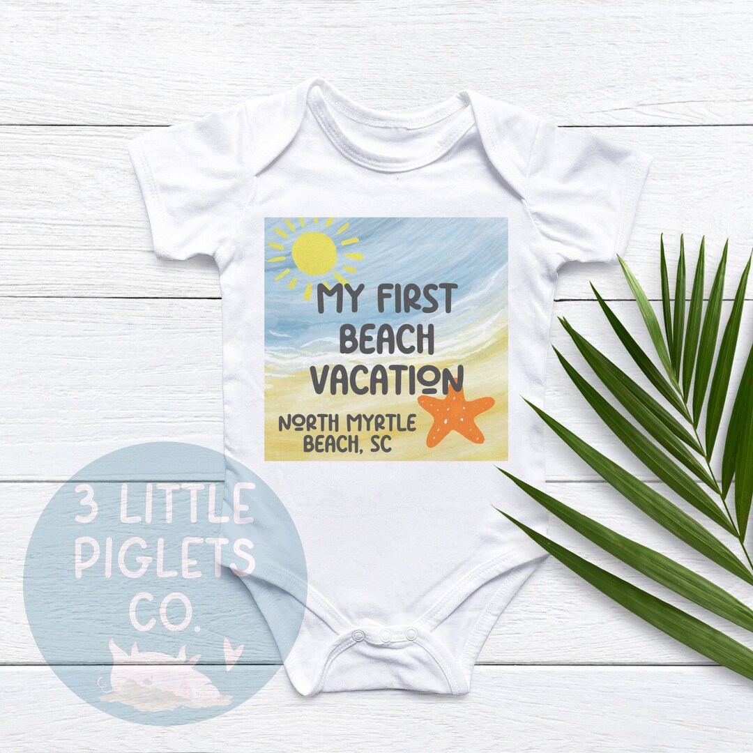 Beach Baby Onesie® First Beach Vacation Beach Baby Clothing Baby Beach ...