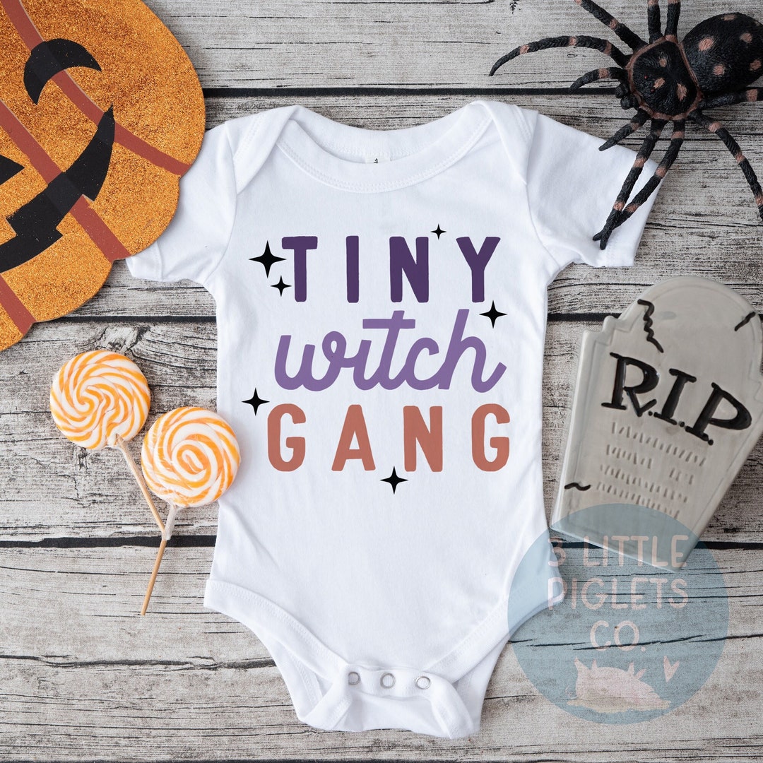 Witch Baby Onesie® Halloween Baby Outfit Tiny Witch Gang Witchy Baby ...