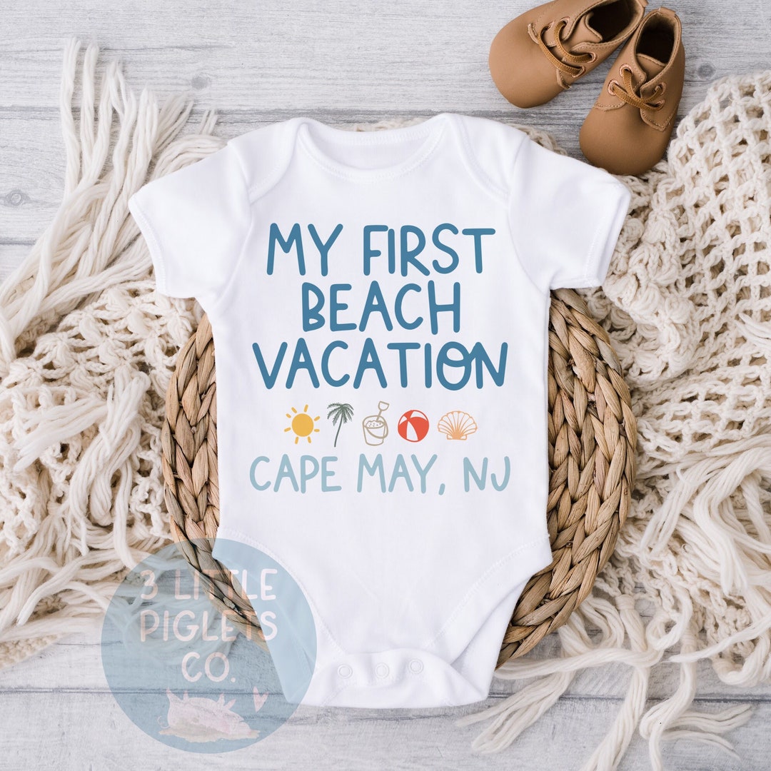 My First Beach Vacation Onesie®, Beach Baby Bodysuit, Baby's First ...