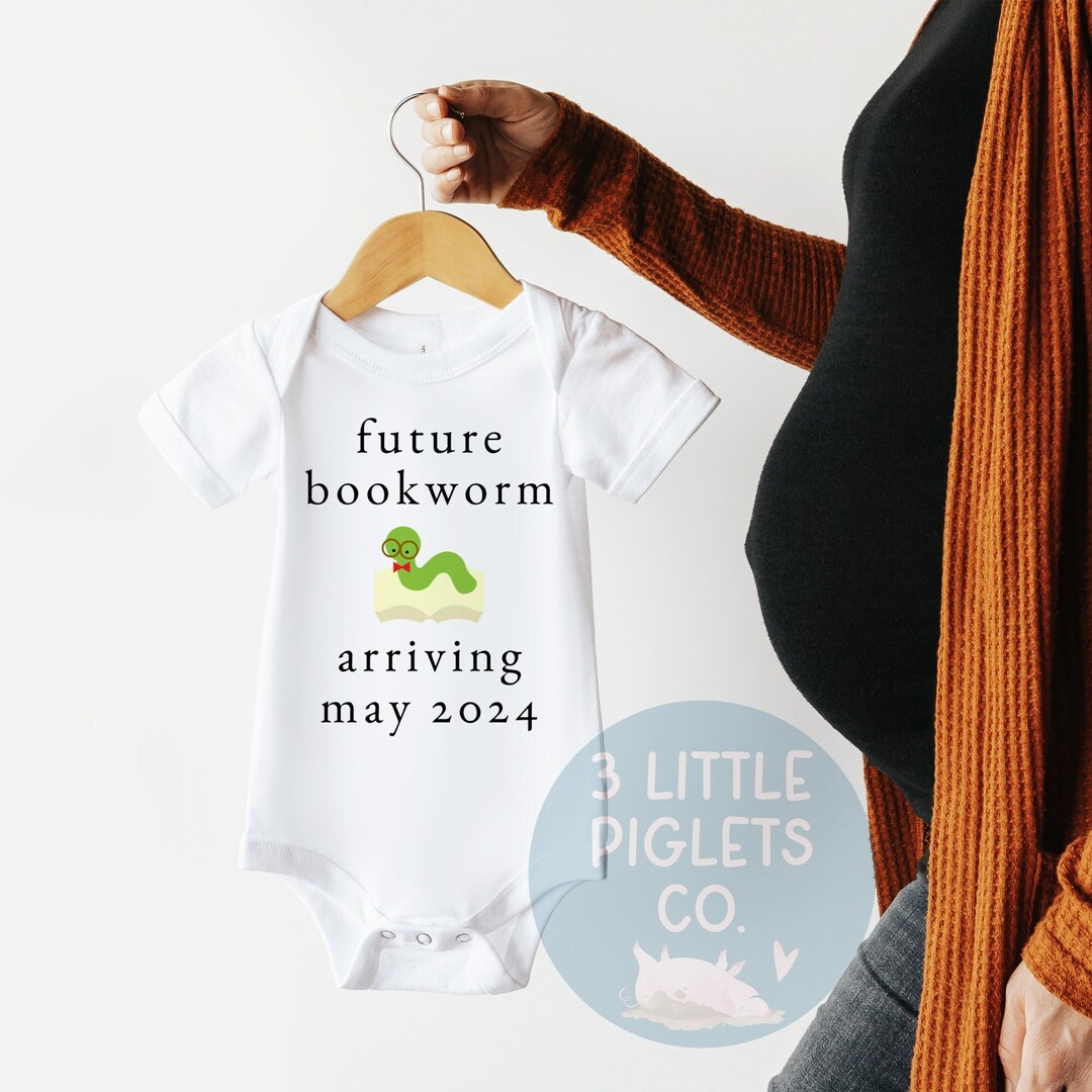 Book Pregnancy Announcement Future Bookworm Book Lovers Onesie ...