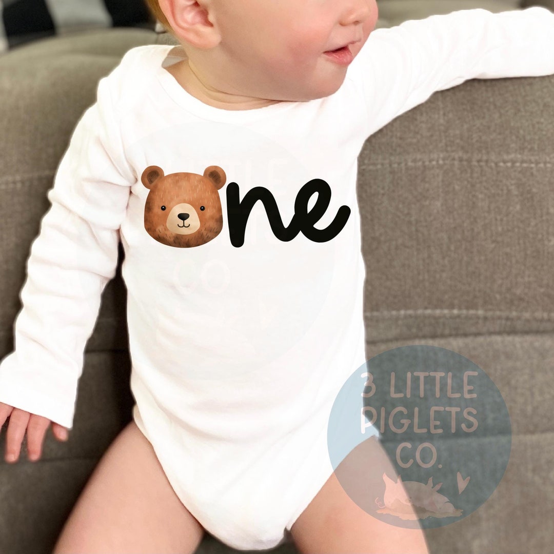 Bear First Birthday ONE Bear Birthday Onesie® Boy 1st Birthday First ...