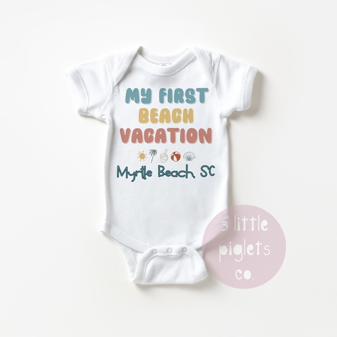 Beach Vacation Onesie®, Beach Baby Bodysuit, Baby's First Vacation ...