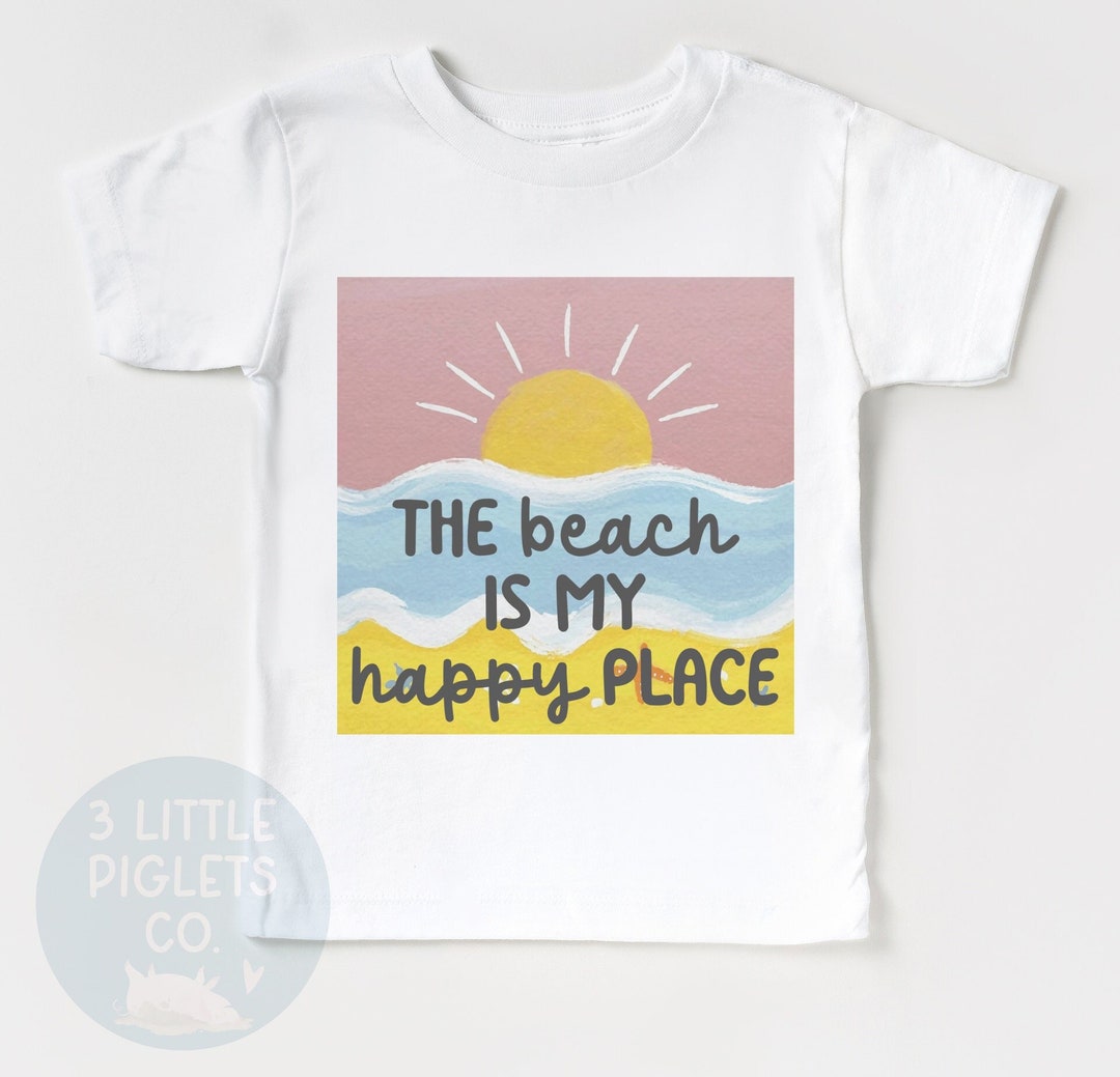 The Beach is My Happy Place Beach Kids Shirt Cute Beach Shirt Kids ...
