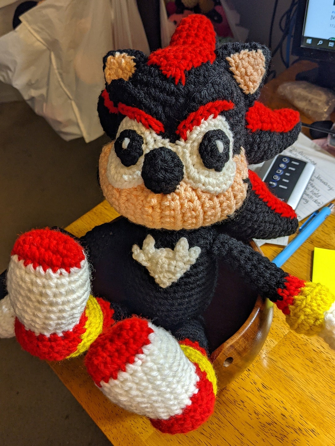 Shadow the Hedgehog Crochet Doll - Etsy