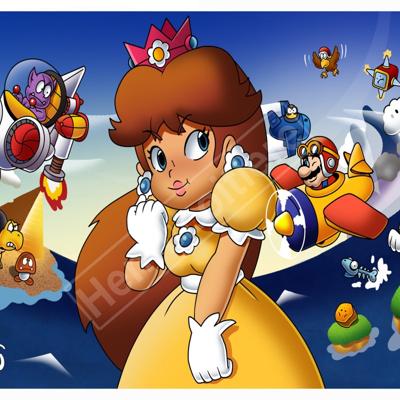 Princess Peach Fanart Etsy