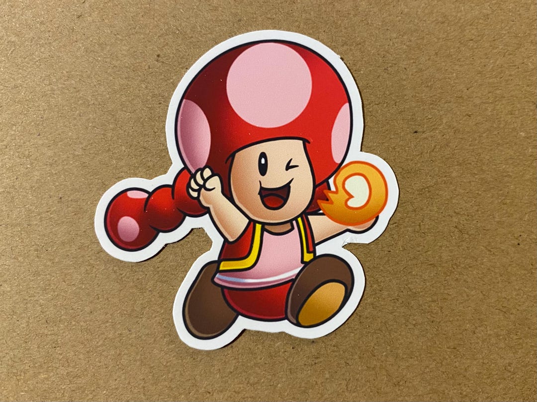 Super Mario Bros. Wonder - Fire Toadette L Vinyl Sticker - Etsy