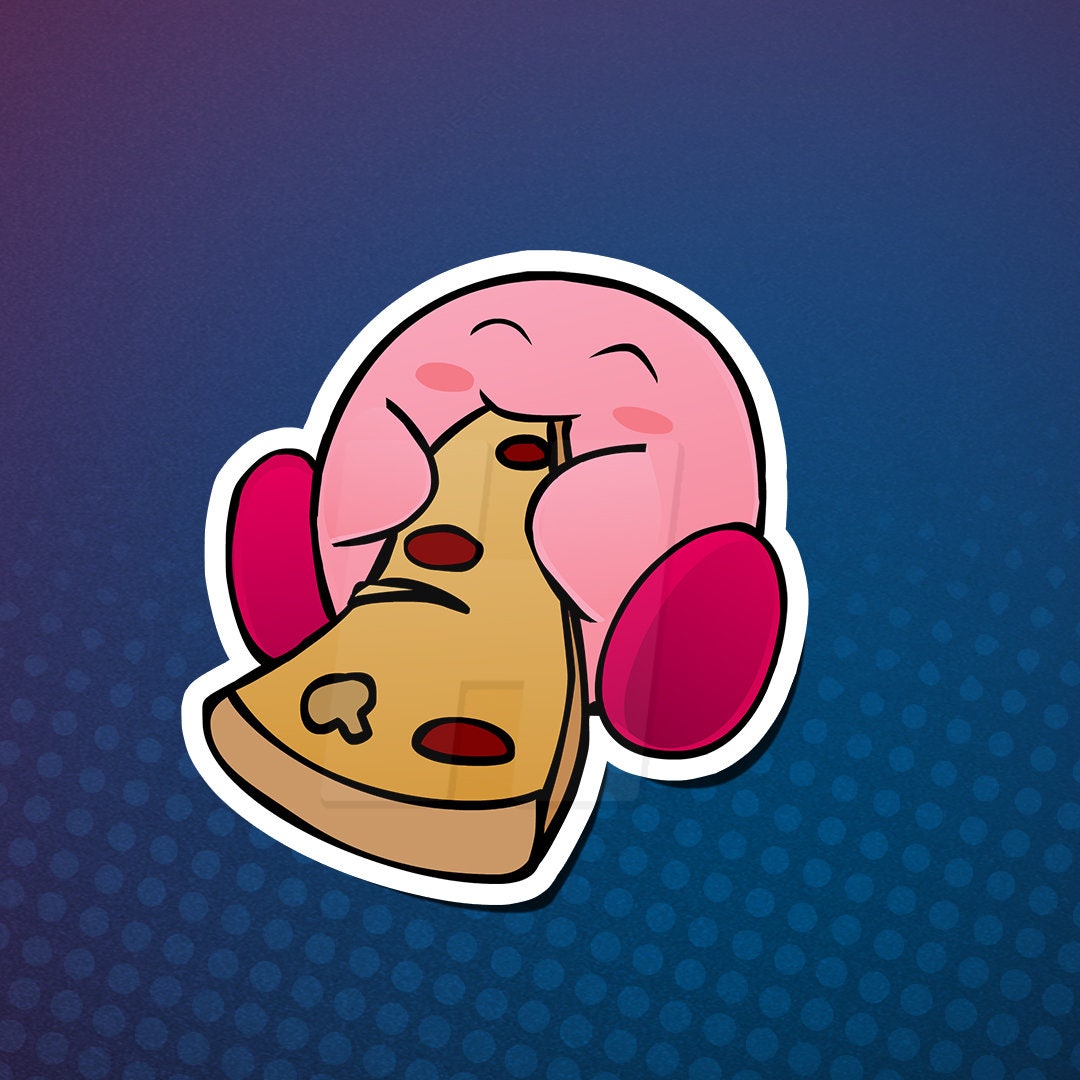 Kirby Pizza Sticker - Etsy