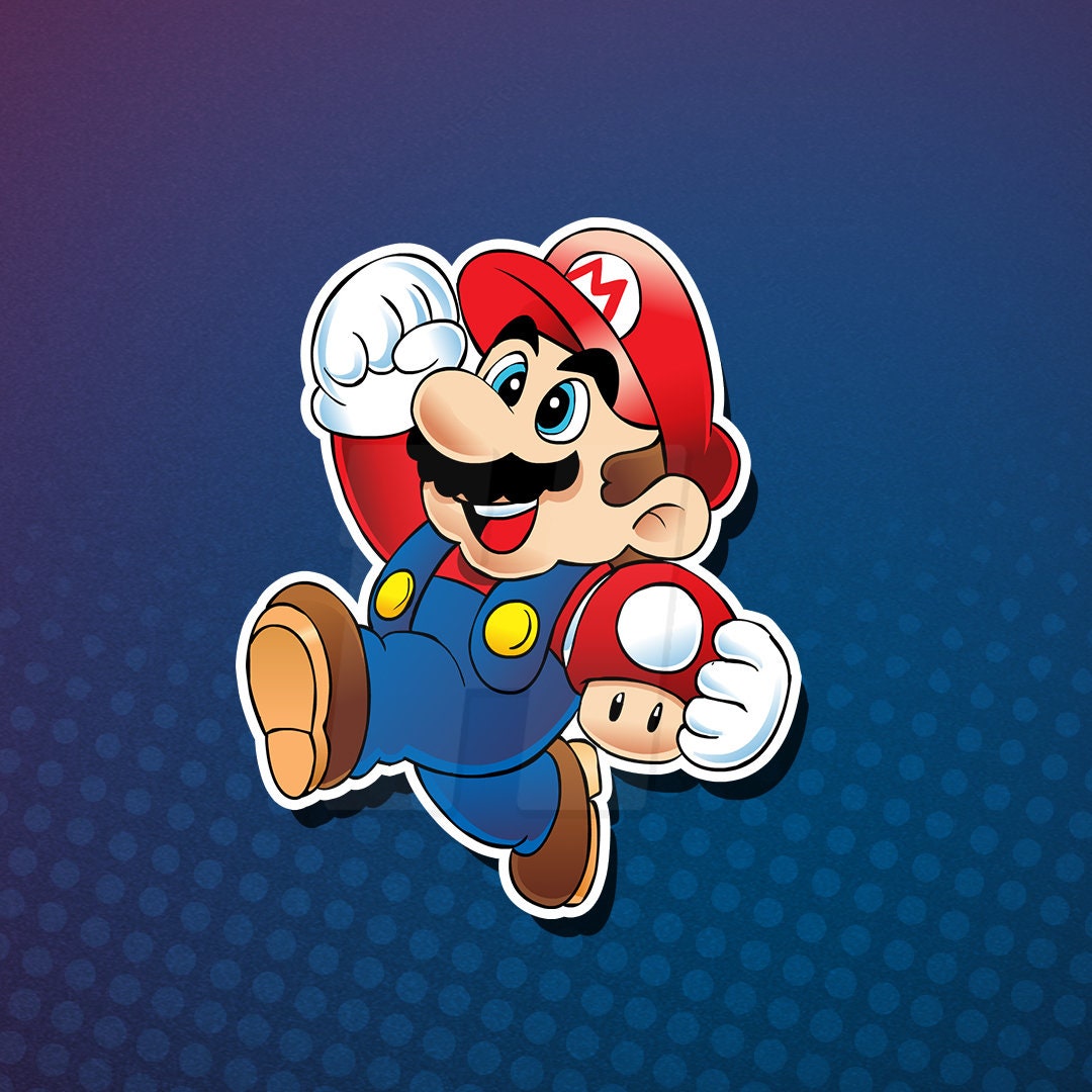 Super Mario Bros Sticker L Vinyl Sticker - Etsy