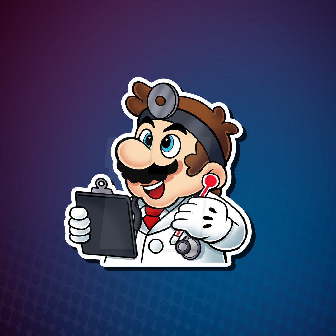 Dr. Mario Vinyl Sticker - Etsy