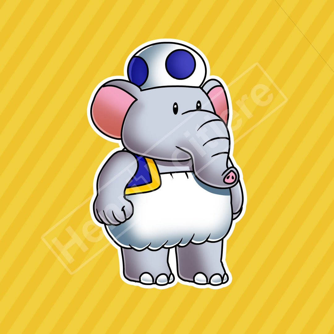 Super Mario Wonder Bros. Elephant Toad L Vinyl Sticker - Etsy