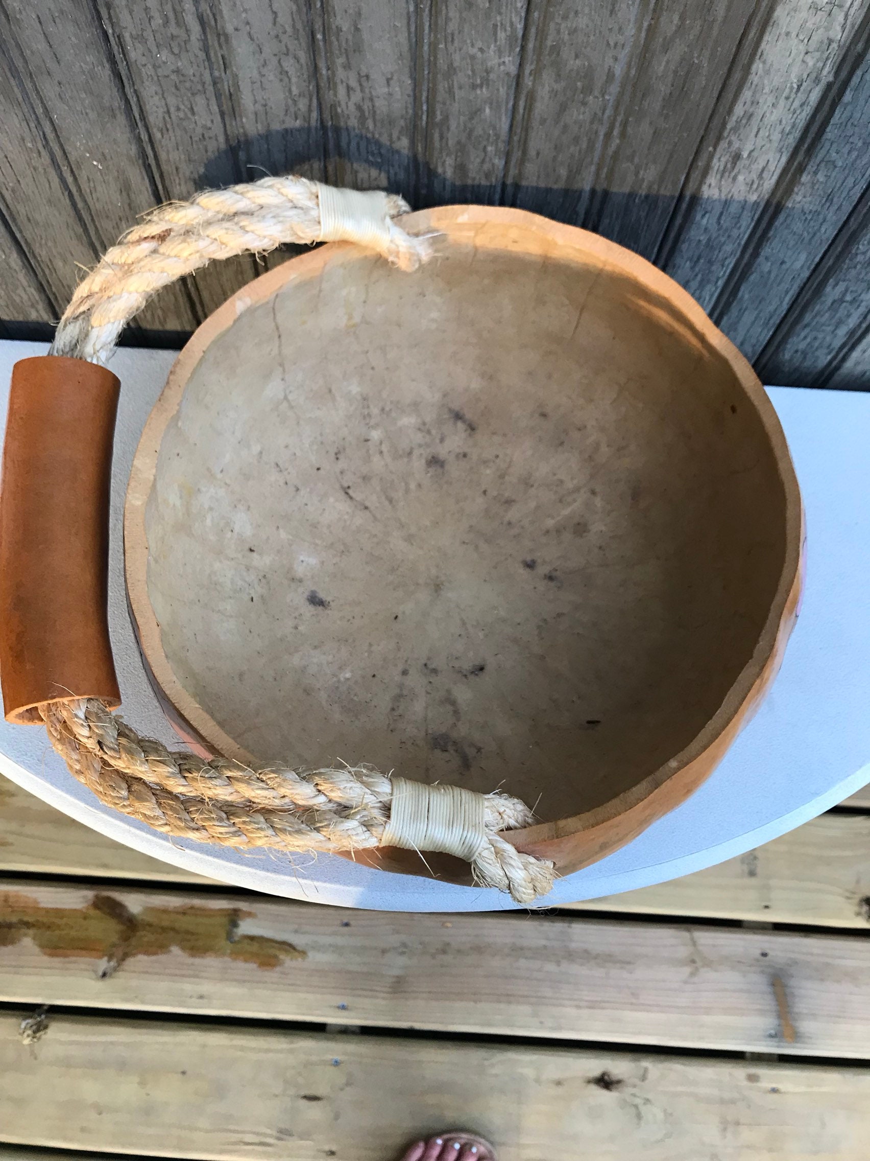 Painted Gourd Basket Hand Painted With Handle - Etsy