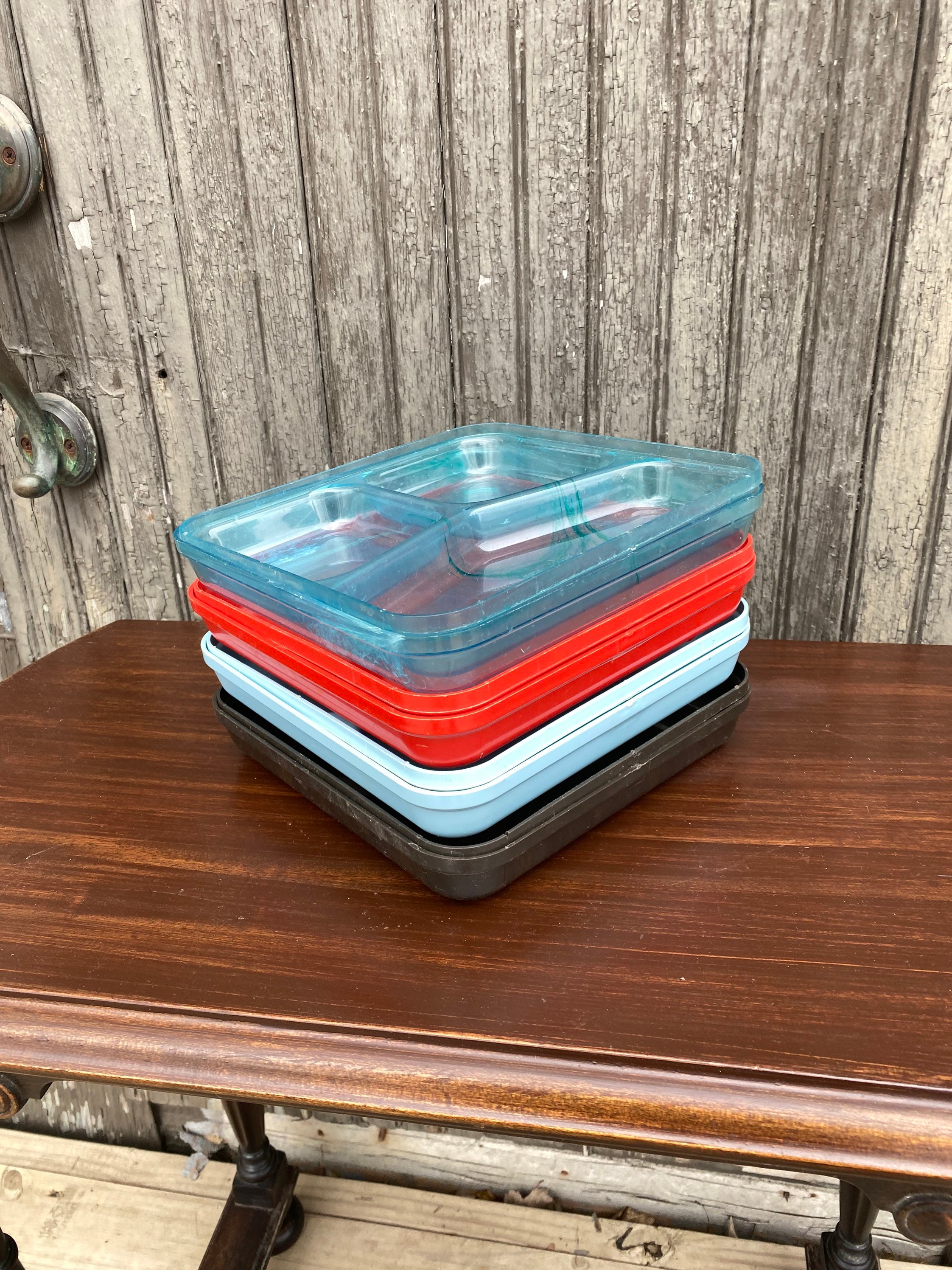 Vintage Plastic Lunch Trays Confetti Set of 4 Dow Styron - Etsy