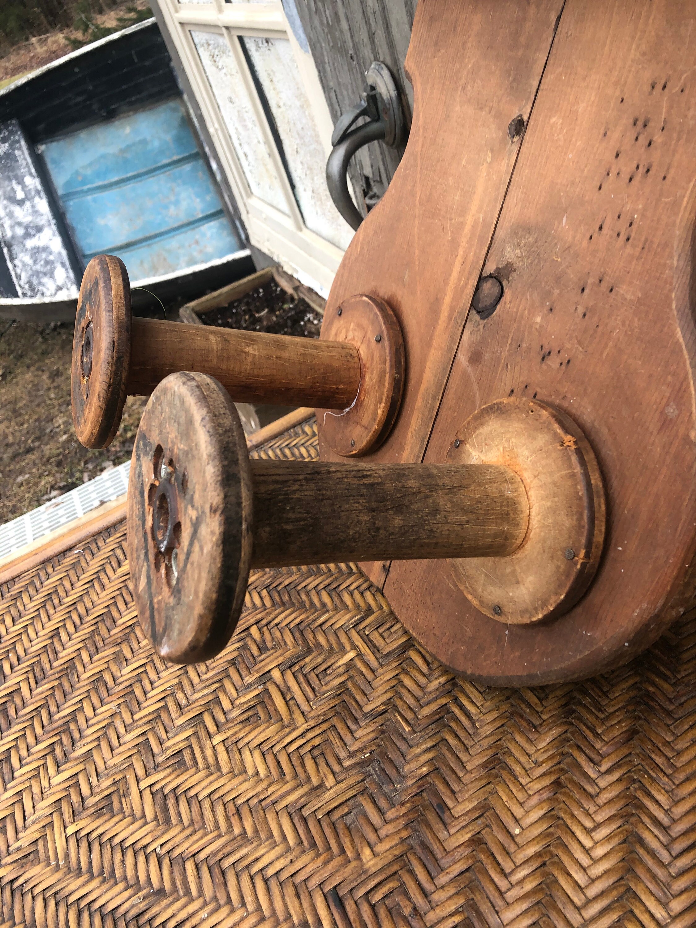 Vintage Spool Holder Wooden Wood Coat Rack Farmhouse | Etsy