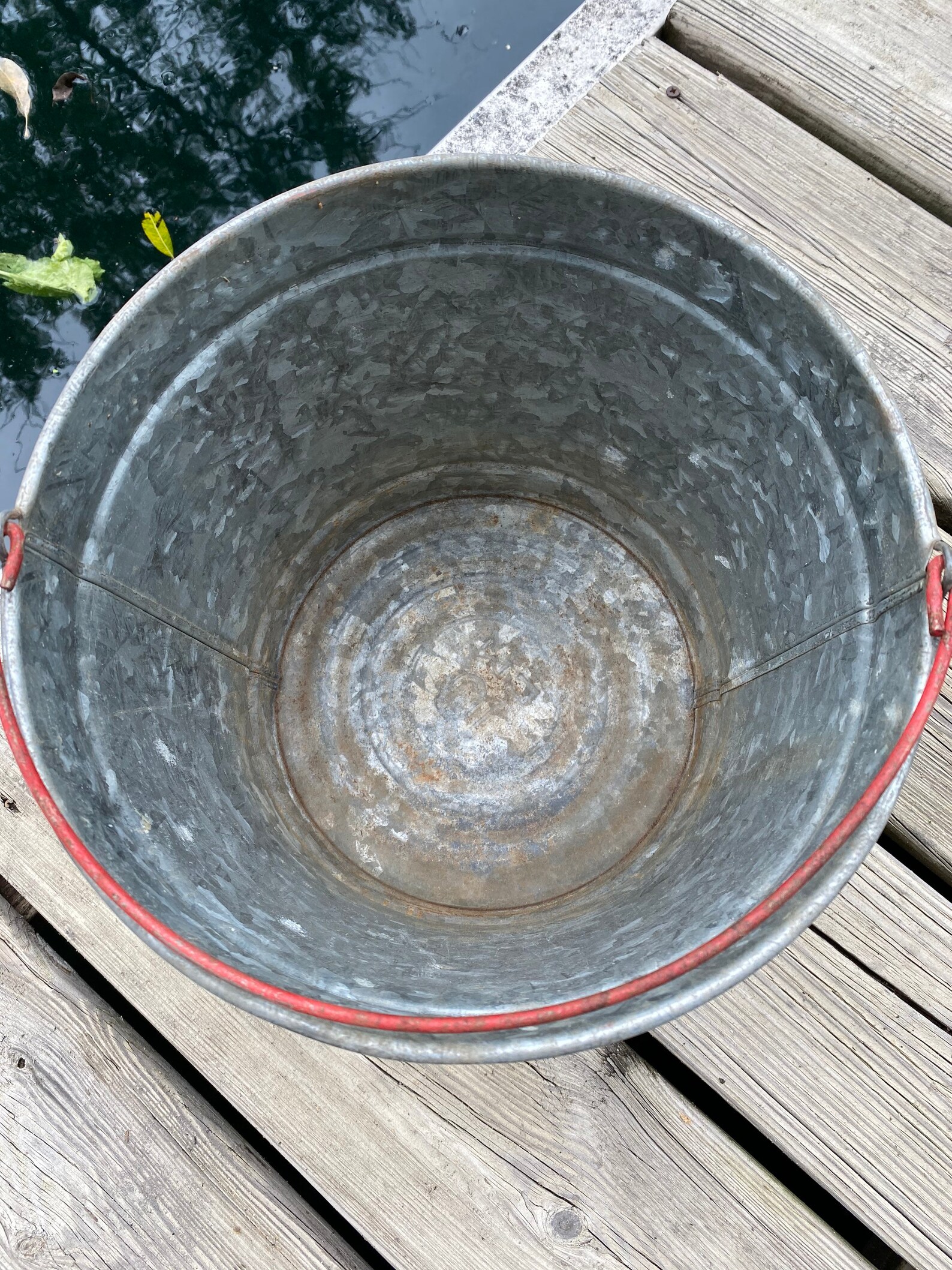 Vintage Metal Bucket Galvanized Tin Farmhouse Decor - Etsy