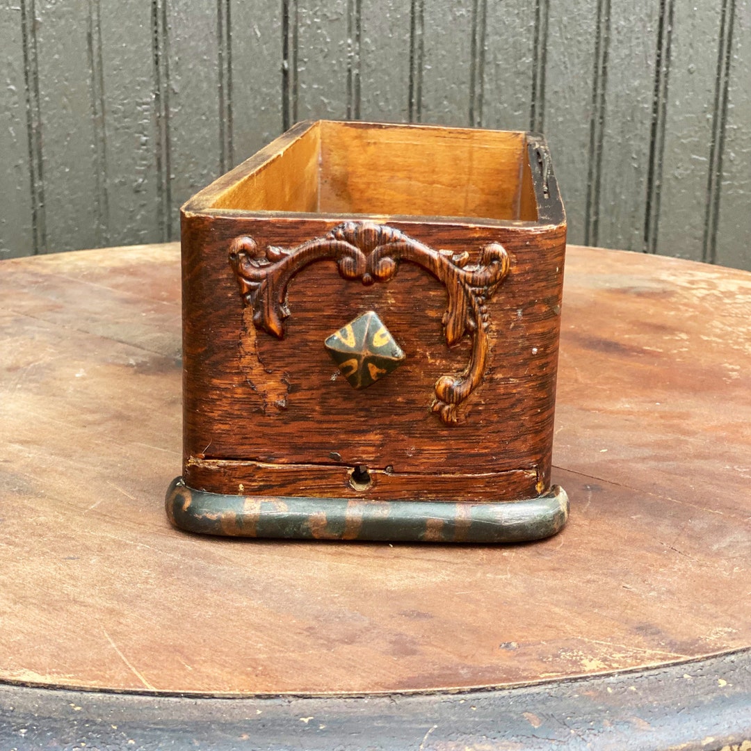 Vintage Box, Drawer, Index, File, Box, Wooden, Sewing Machine Drawer ...