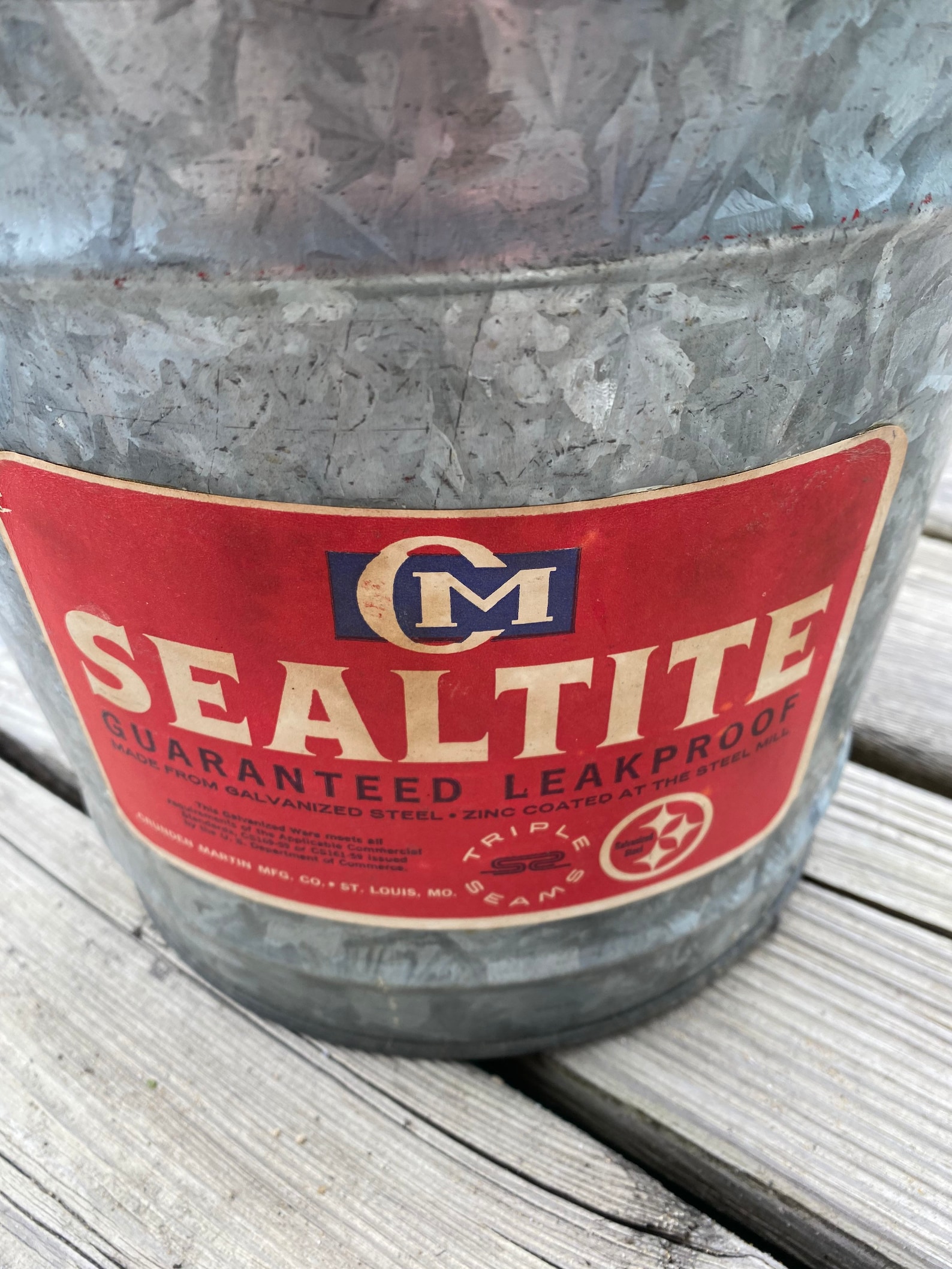 Vintage Metal Bucket Galvanized Tin Farmhouse Decor - Etsy