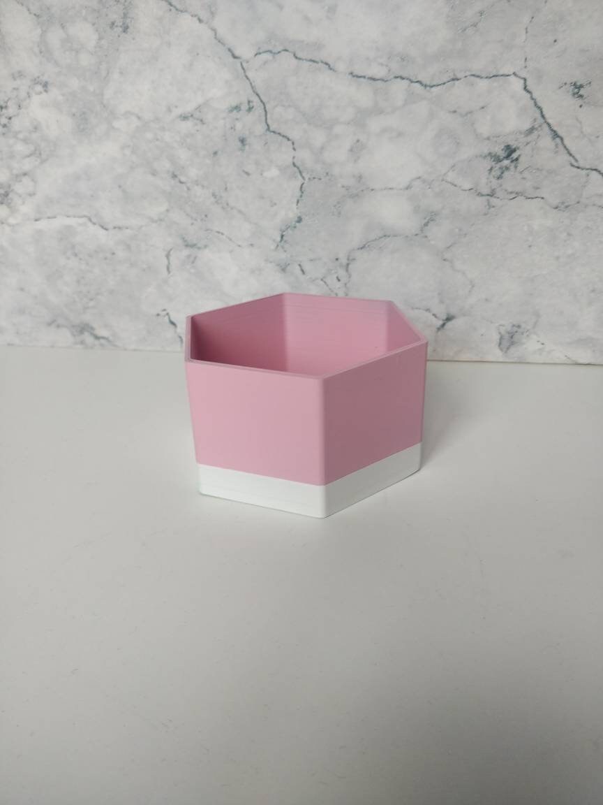 Pastel Desk Tidy Geometric Desk Organiser Pen Pot | Etsy