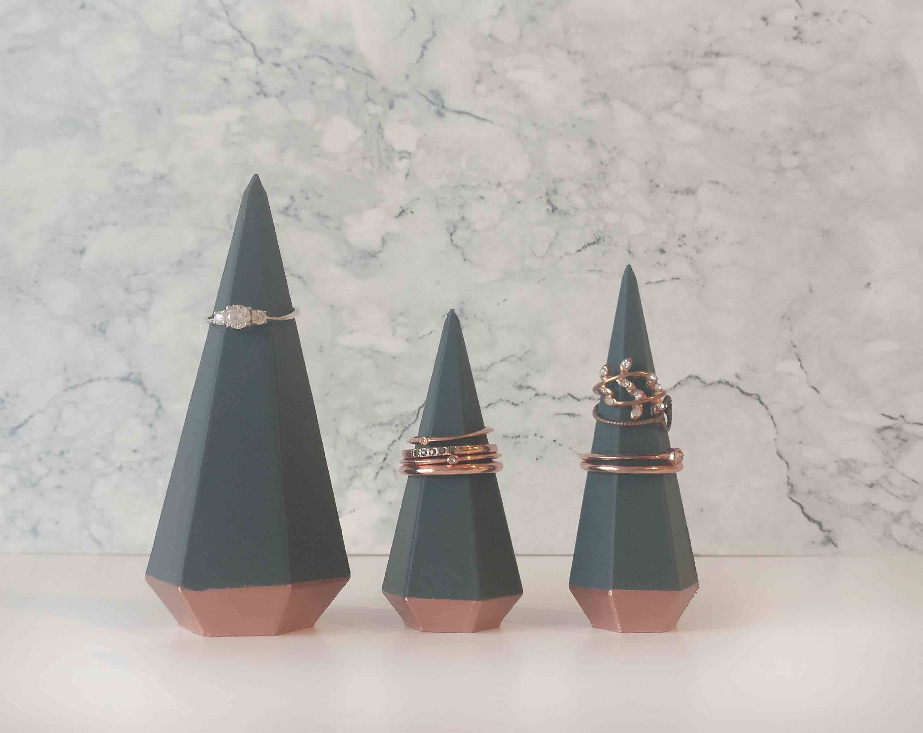 Medium Ring Holder 3D Printed Geometric Cone - Etsy UK