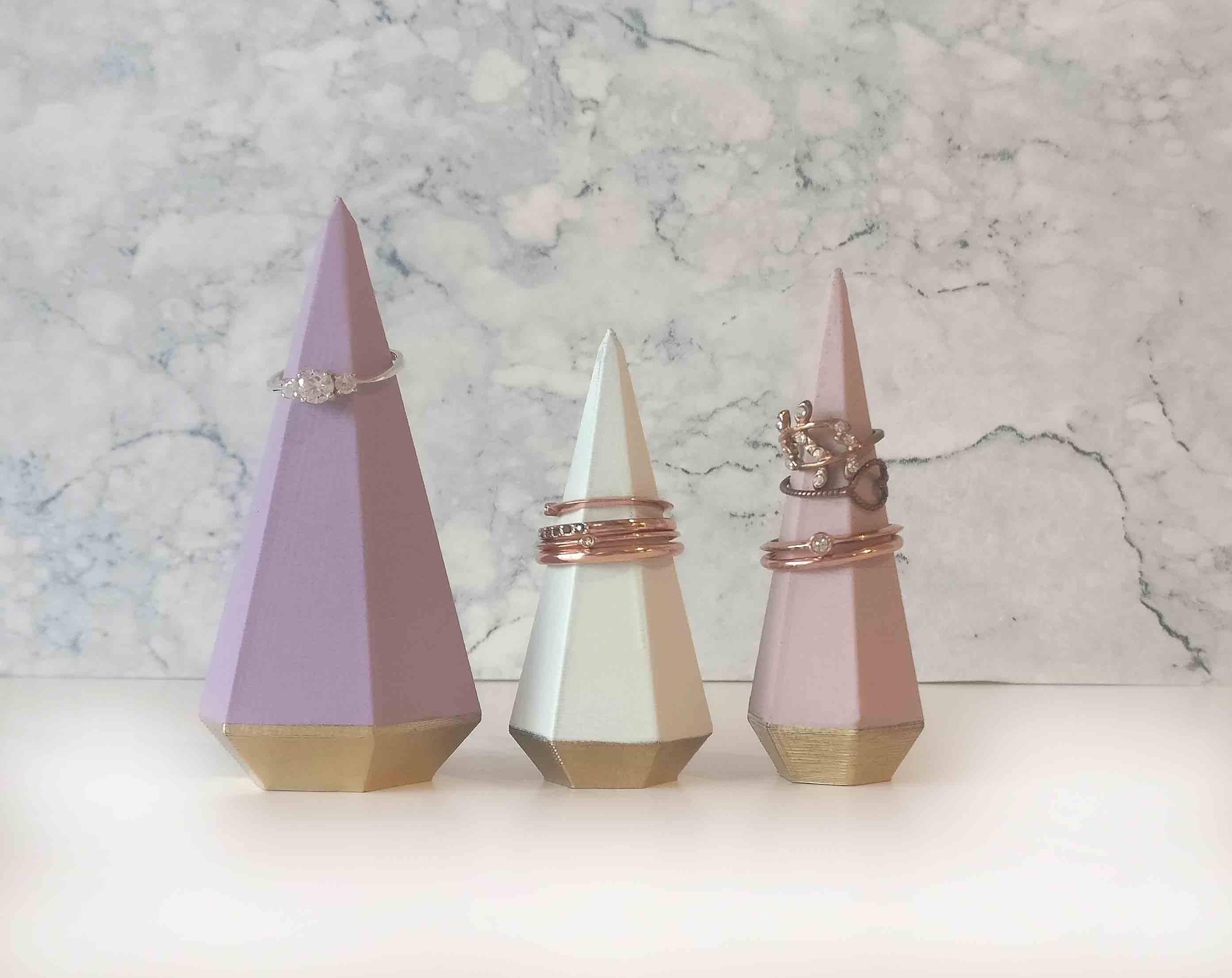 Small Ring Holder 3D printed Geometric Cone | Etsy