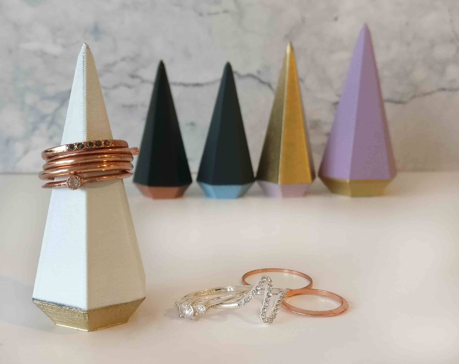 Small Ring Holder 3D Printed Geometric Cone - Etsy UK