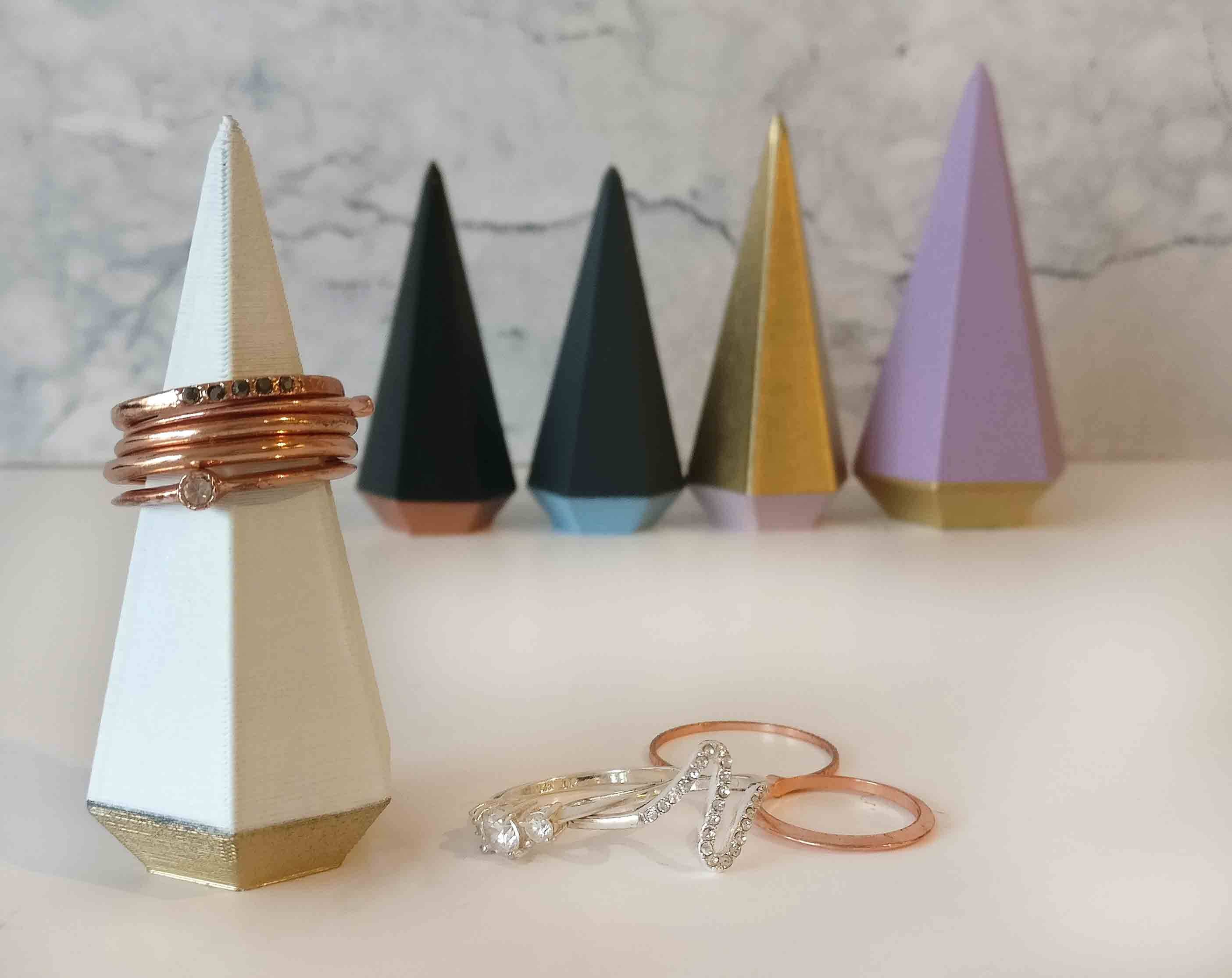 Small Ring Holder 3D Printed Geometric Cone - Etsy UK