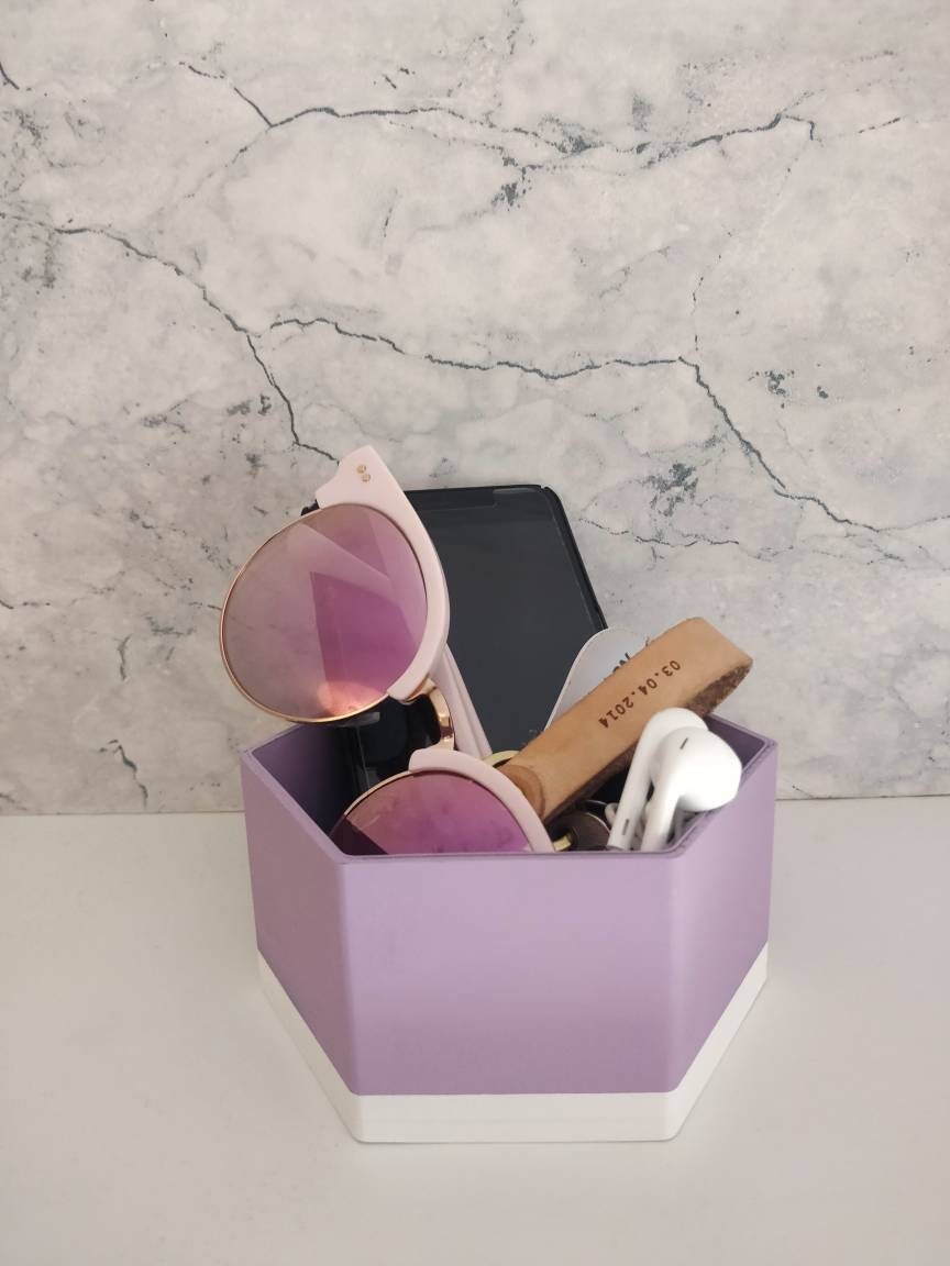 Pastel Desk Tidy Geometric Desk Organiser Pen Pot | Etsy