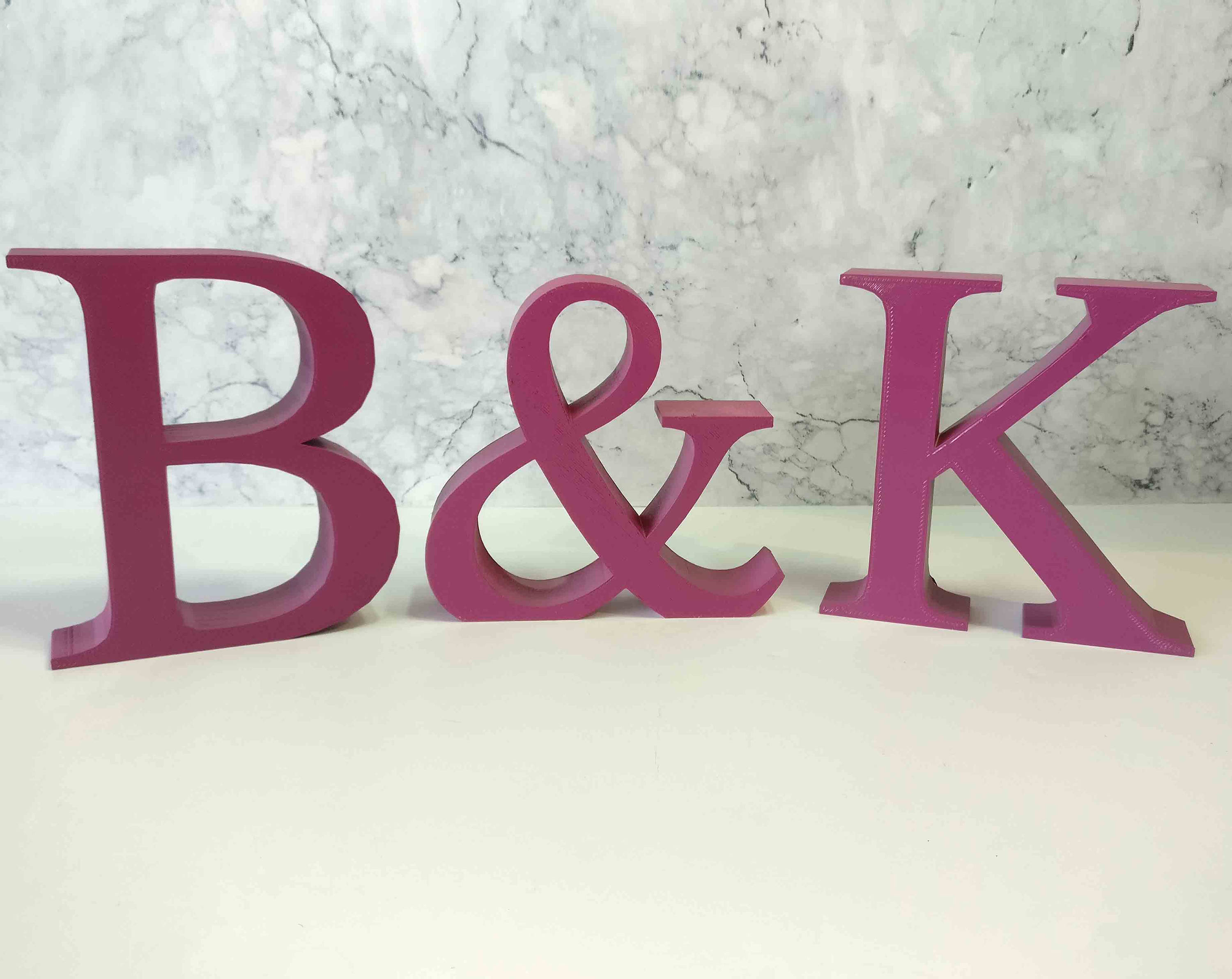Personalised Free standing Initials Letters & Valentines | Etsy
