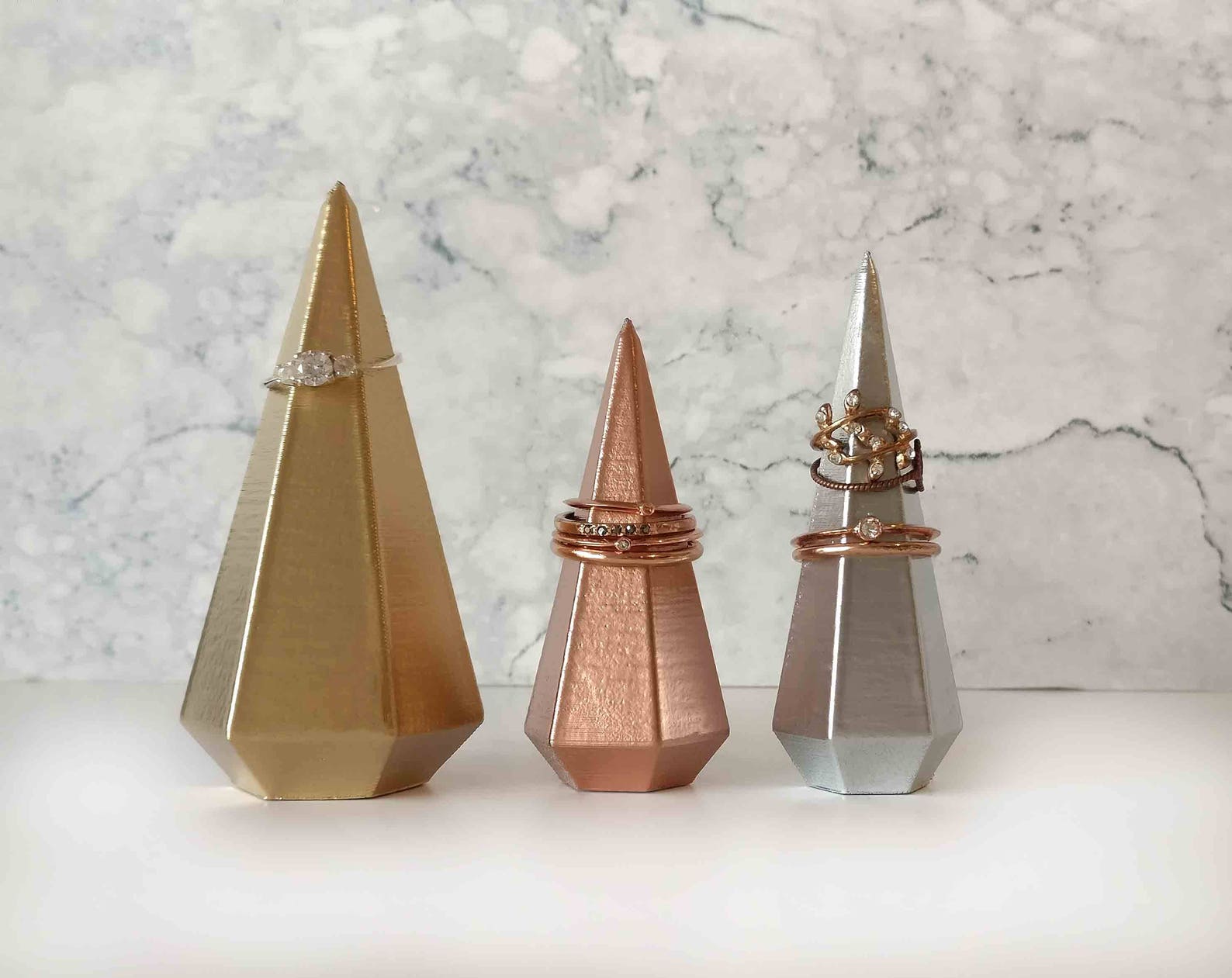 Small Ring Holder 3D Printed Geometric Cone | Etsy