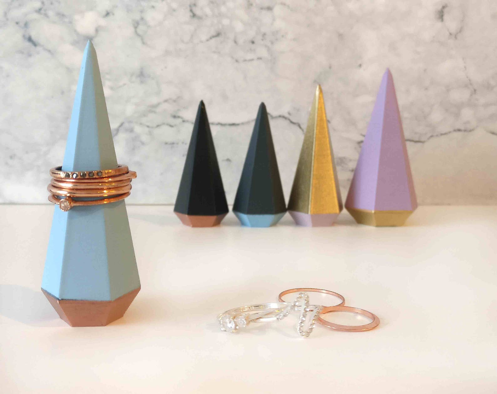 Medium Ring Holder 3D Printed Geometric Cone - Etsy