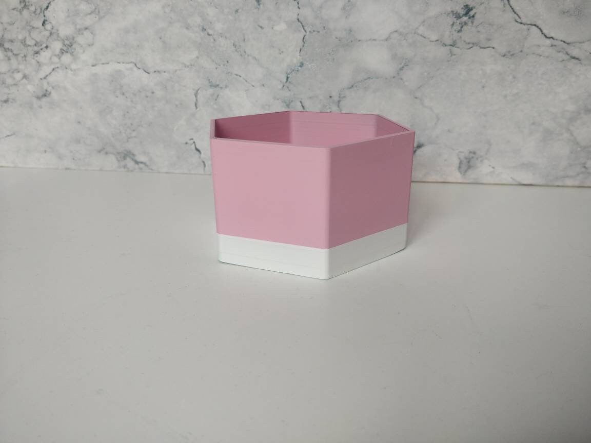 Pastel Desk Tidy Geometric Desk Organiser Pen Pot | Etsy