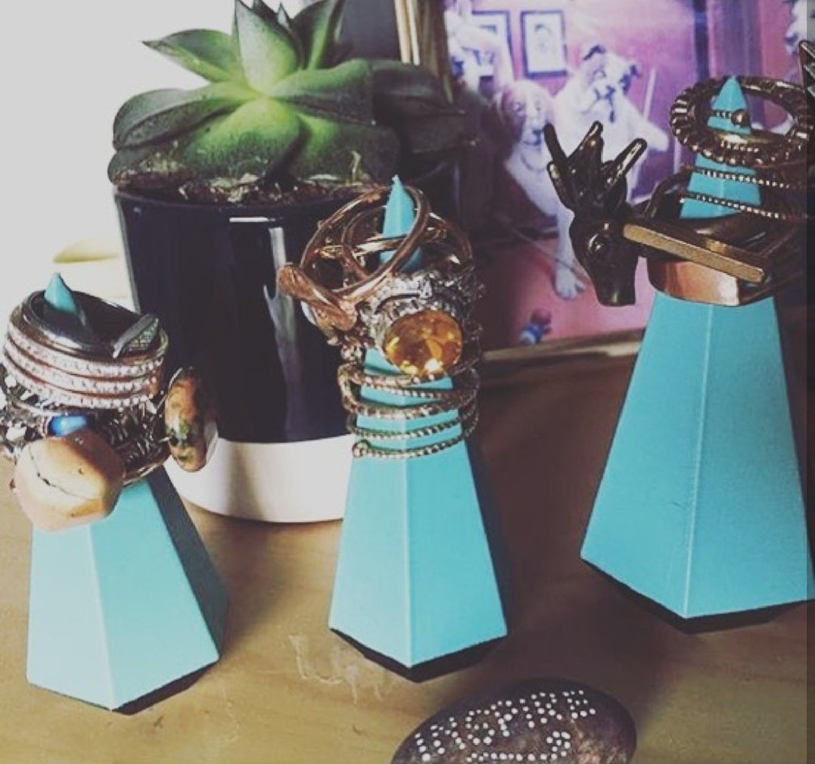 Medium Ring Holder 3D Printed Geometric Cone - Etsy