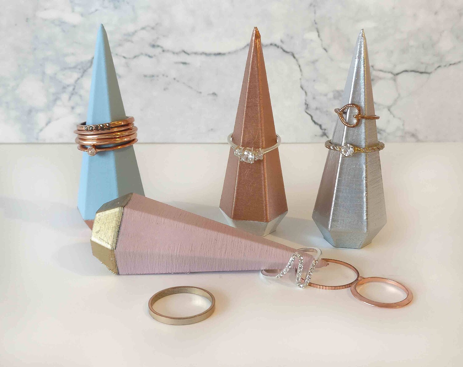 Medium Ring Holder 3D Printed Geometric Cone - Etsy