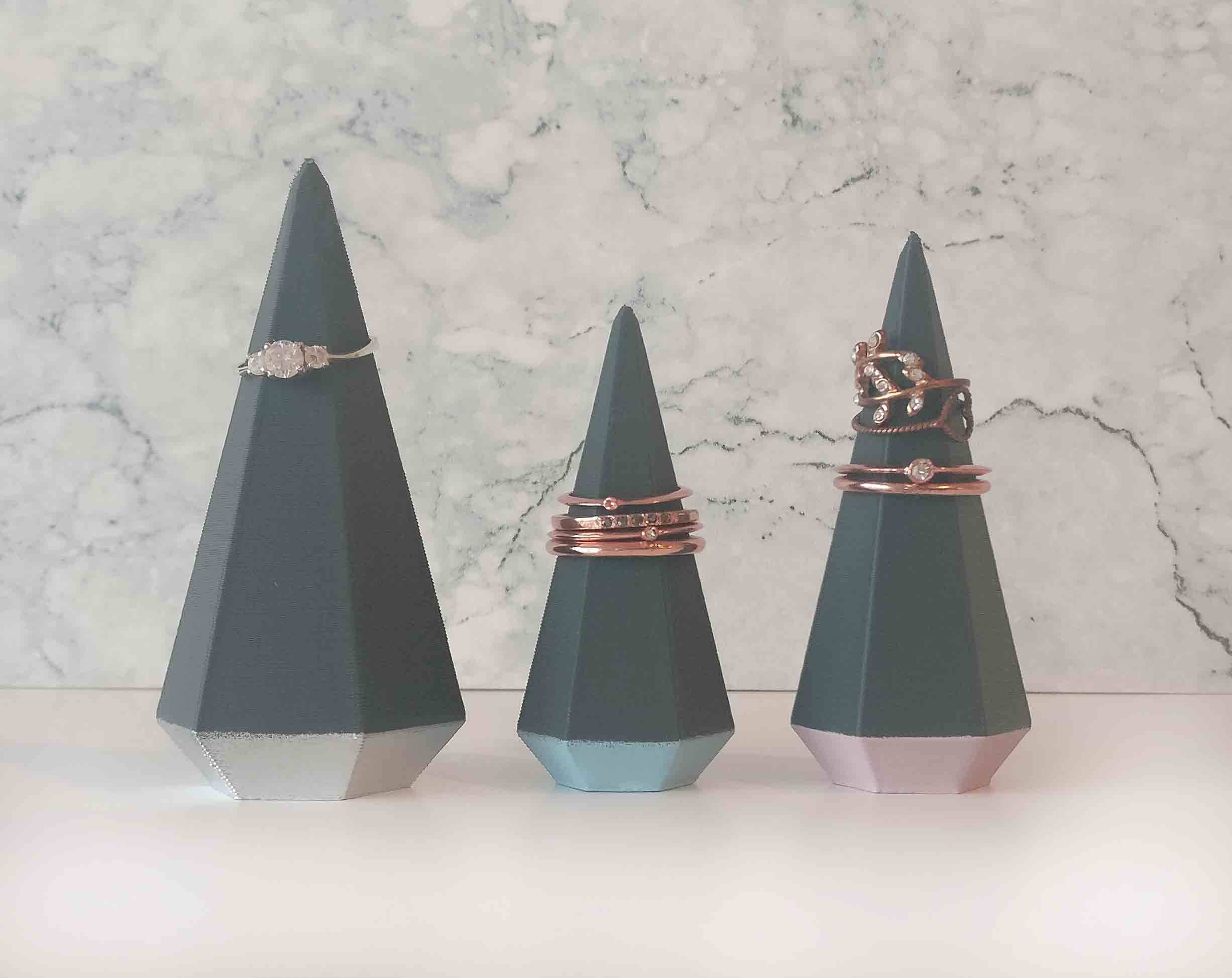Set of 3 Small Medium Large Ring Holder 3D Printed Geometric - Etsy UK
