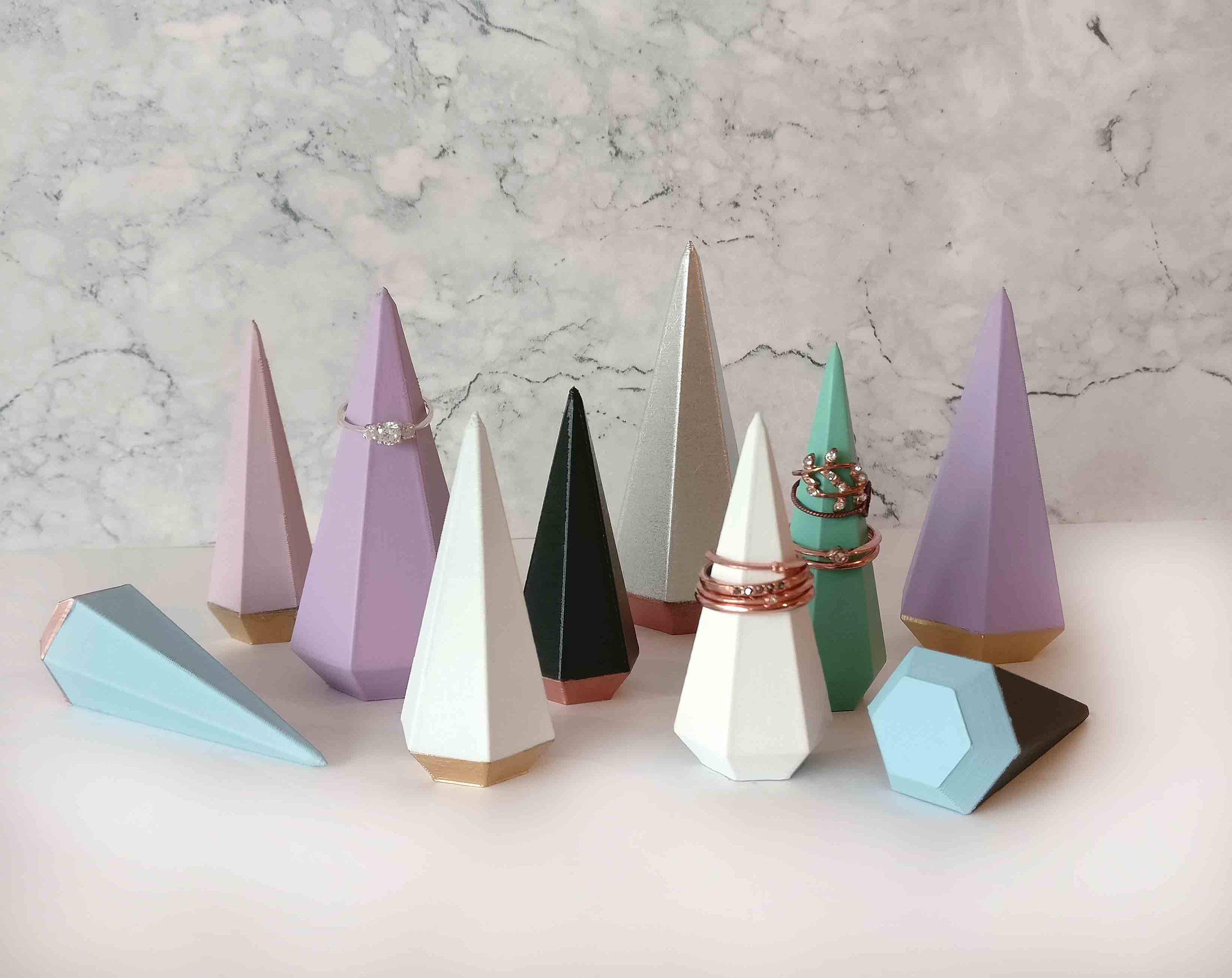 Medium Ring Holder 3D Printed Geometric Cone - Etsy UK