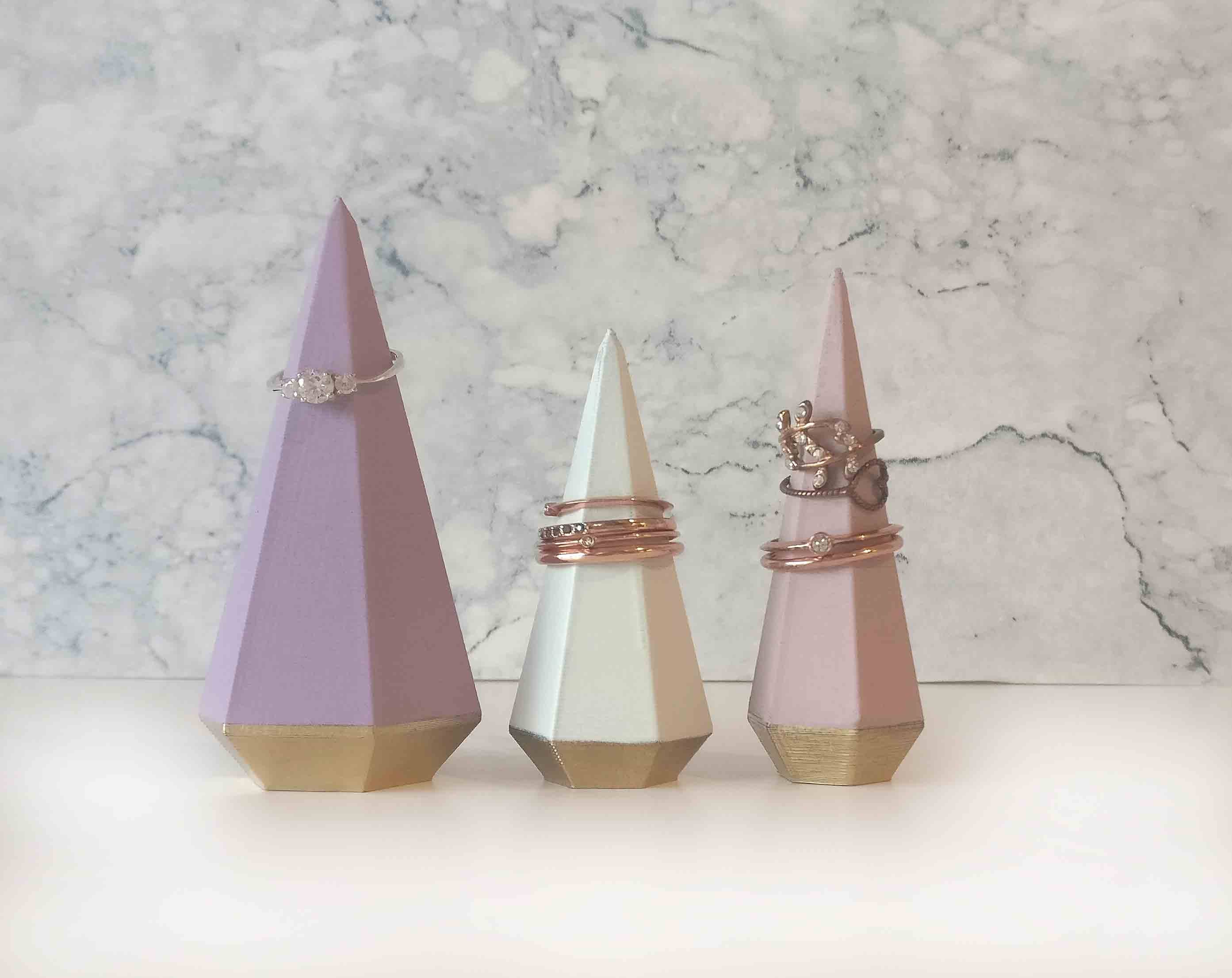 Medium Ring Holder 3D Printed Geometric Cone - Etsy UK