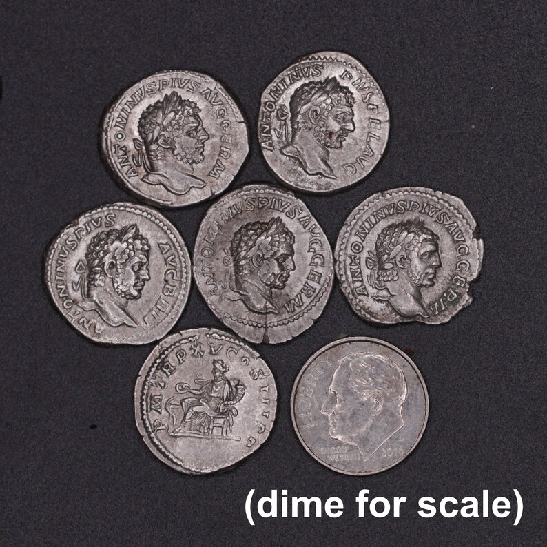 1700 Year Old Ancient Roman Silver Denarius Coin Certificate of ...