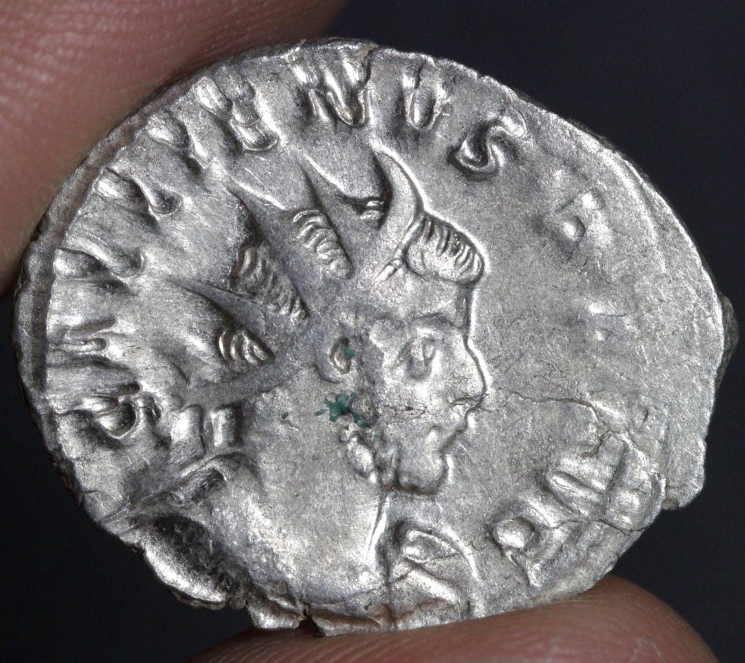 Roman Silver Coin Emperor Gallienus Double Denarius 258AD Ancient Coin ...
