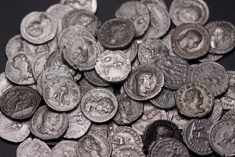 1700 Year Old Ancient Roman Silver Denarius Coin Certificate of ...