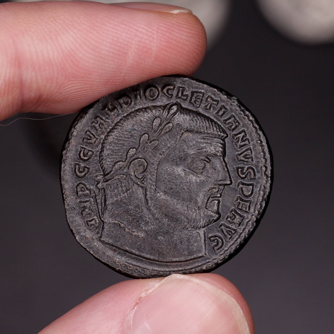 1700 Year Old Hefty Ancient Roman Empire Bronze Follis Coin Emperor ...