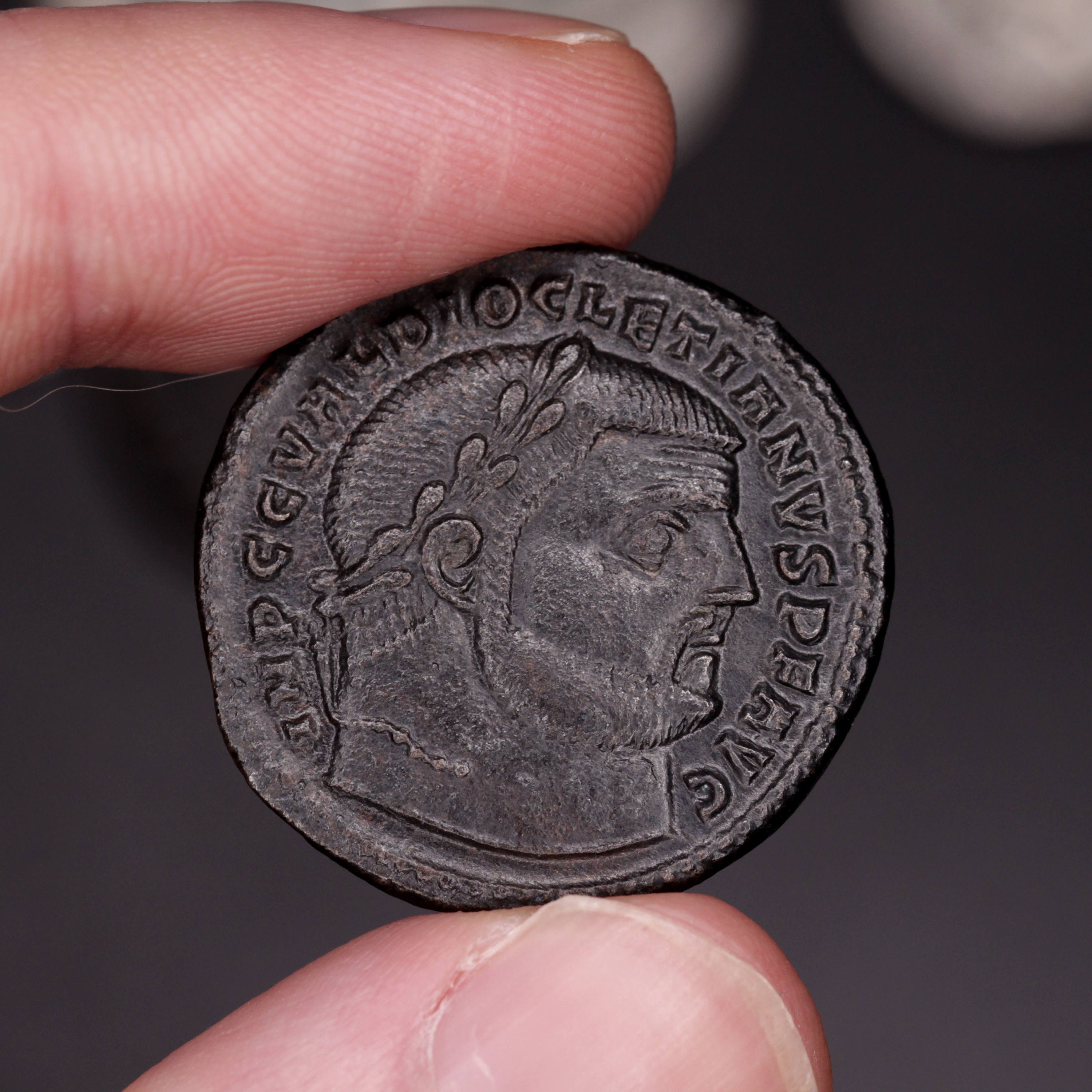 1700 Year Old Hefty Ancient Roman Empire Bronze Follis Coin Emperor ...