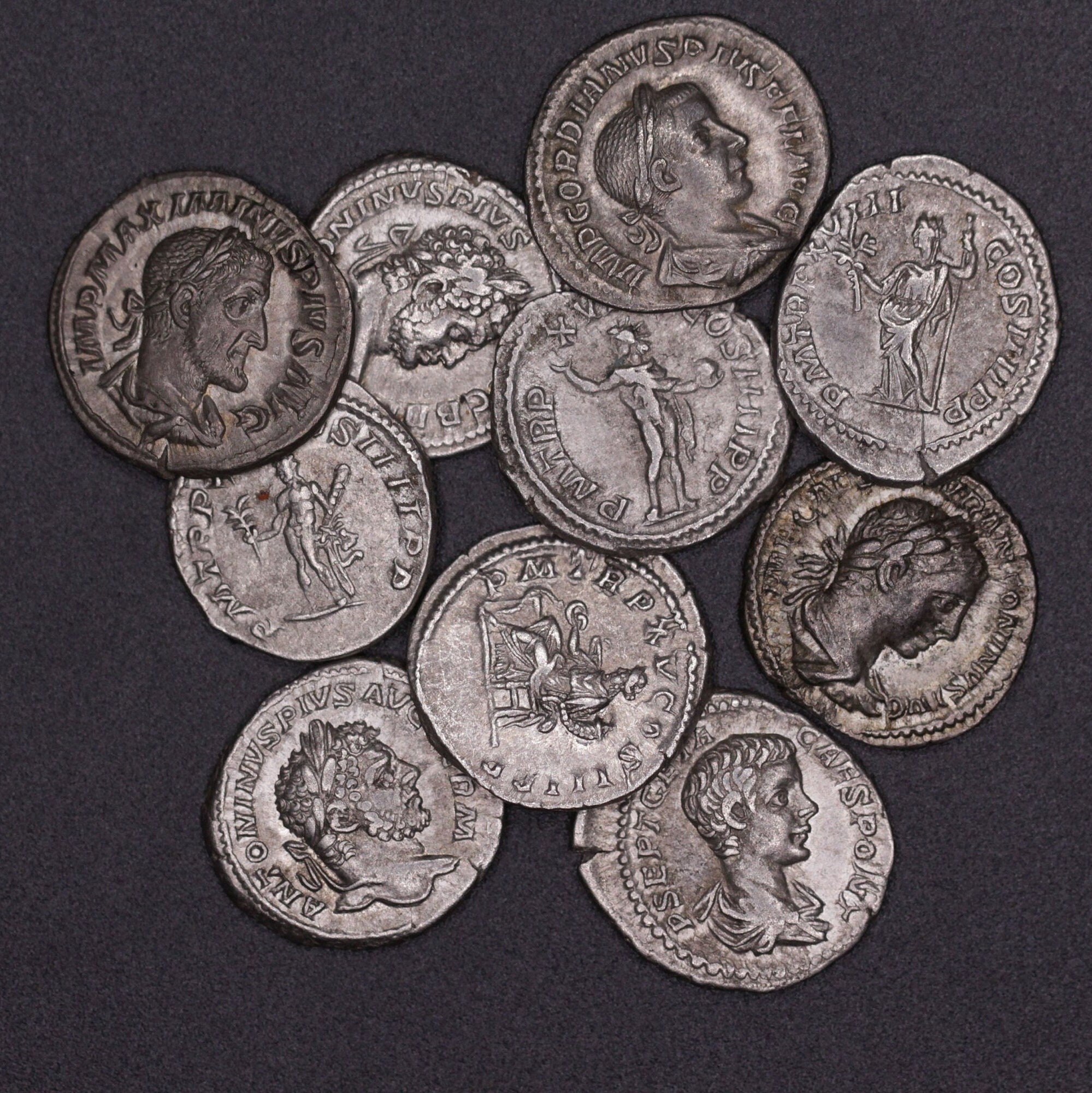 1700 Year Old Ancient Roman Silver Denarius Coin Certificate of ...