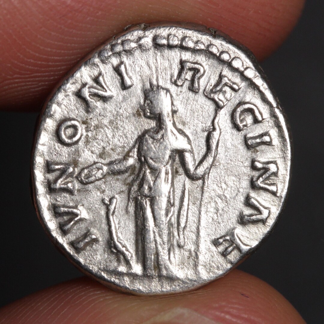 Juno Queen of the Gods Ancient Coin (161 A.D.) Roman Empire Silver ...