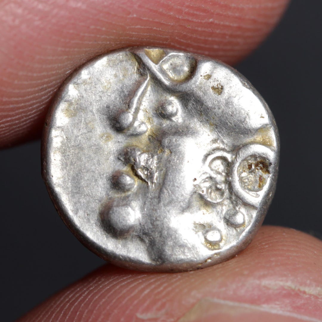 Ancient Celtic Coin - Silver Quinarius (80 B.C.) With Certificate of ...
