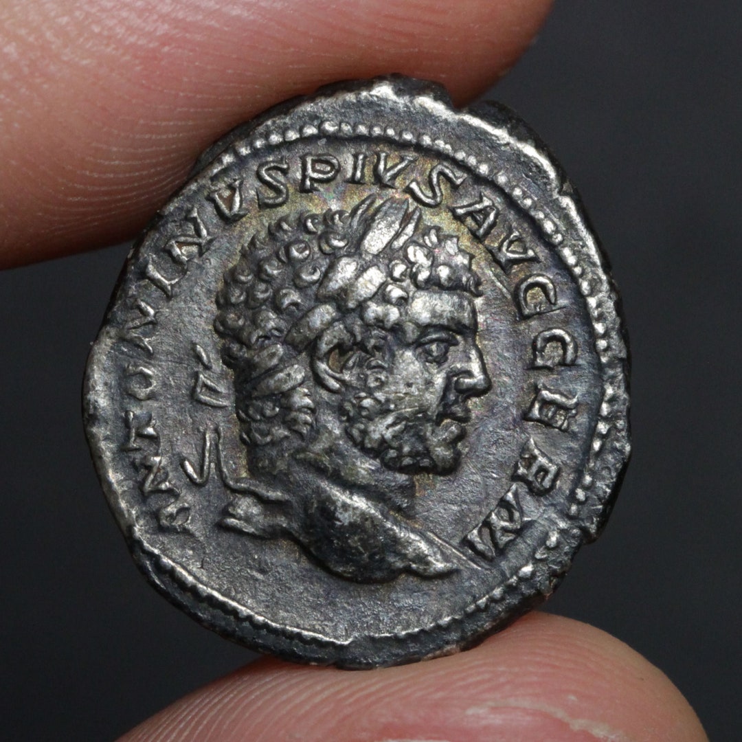 Caracalla Coin Ancient Roman Empire Silver Denarius 198-217AD With ...