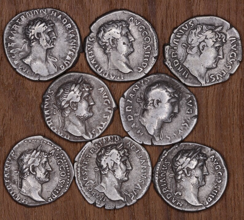 Emperor Hadrian 1800 Year Old Ancient Roman Empire Silver Denarius Coin ...