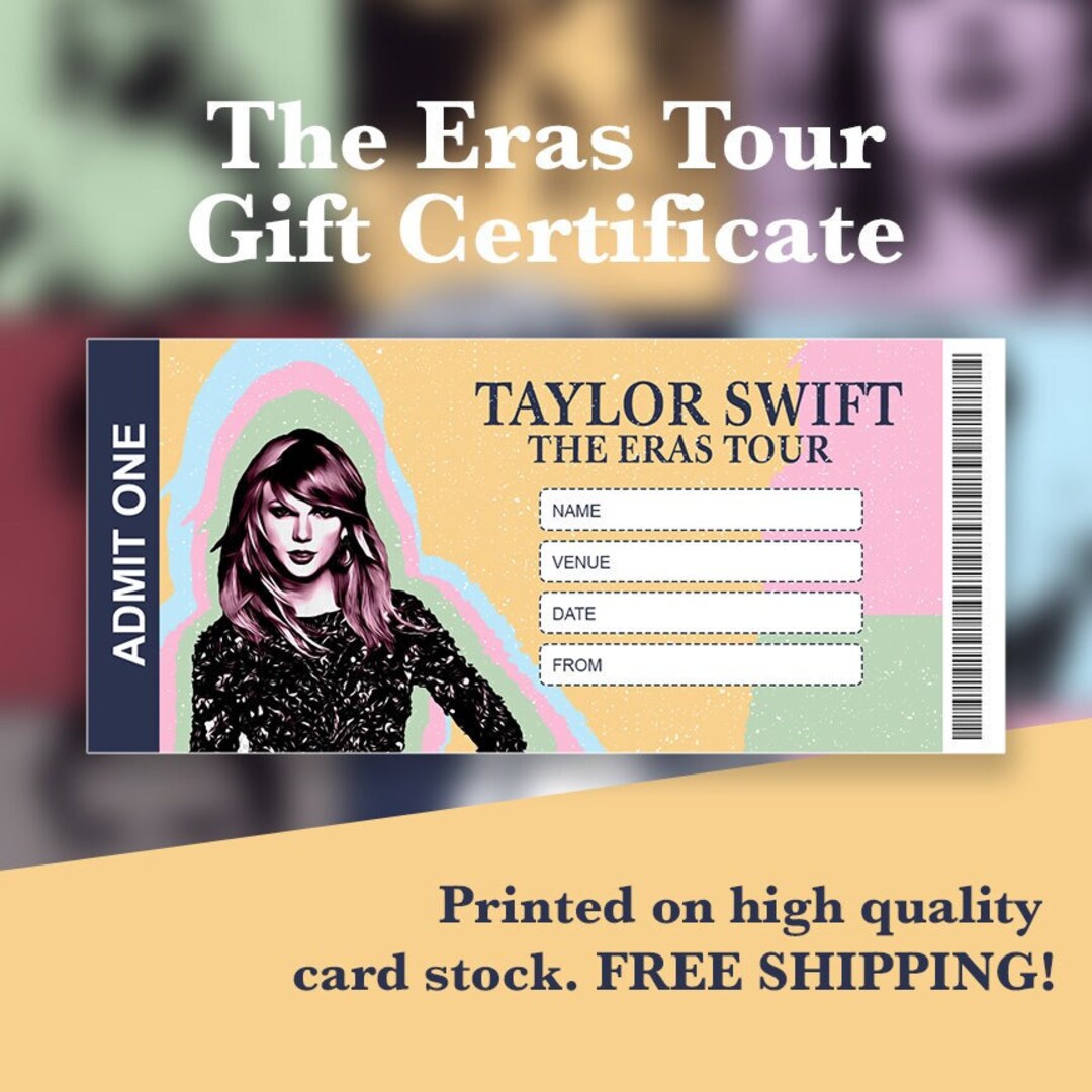 Taylor Swift the Eras Tour Gift Ticket - Etsy
