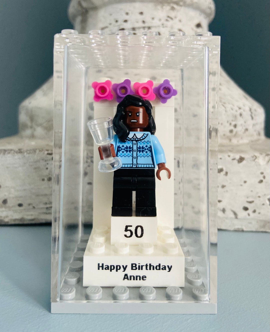 Happy Birthday Personalised Mini Figure in Perspex Case - Etsy